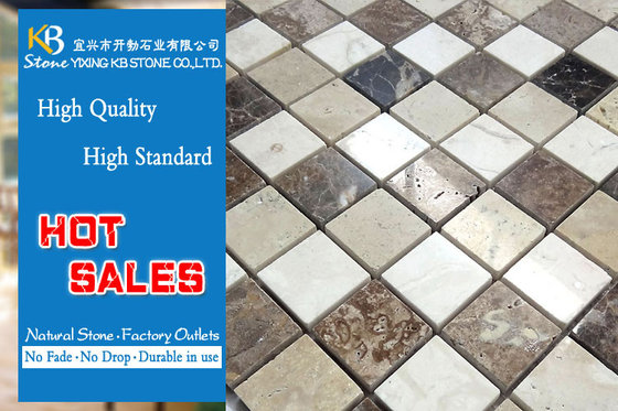 Glossy Emperador Brown Marble Subway Tiles Bathroom Wall Tile