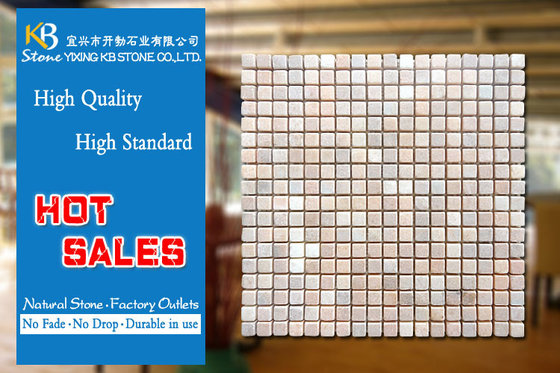 Square marble stone mosaic polished honed colours marble counter