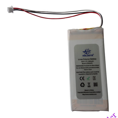 3.7V 1300mAh Polymer Li-ion Battery Pack for portable Water quality analyzer