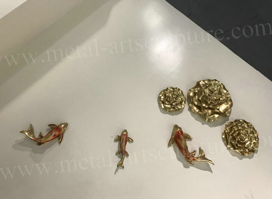Fish Urban Modern Design Metal Art Sculpture For Inside Wall Art Decoration