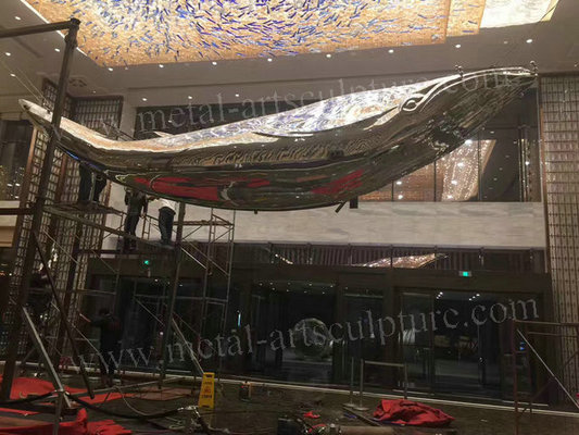 Indoor Large Metal Wall Art Sculptures , Metal Fish Wall Art Sculptures