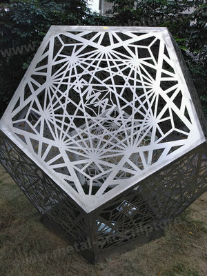 Contemporary Metal Art Sculpture , Metal Garden Sculptures For Yard Decoration