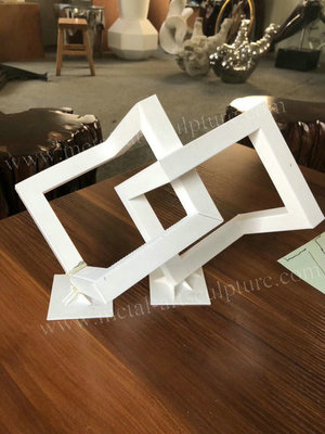 Unique Design Tidy Metal Art Sculpture Of Cube Modern Art Shape As Garden Decor