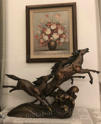 1m Length Cast Bronze Sculpture / Famous Bronze Horse Sculpture For Art Gallery