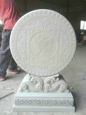 Ancient Mirror Cast Bronze Sculpture / Famous Bronze Sculpture Artificial Style