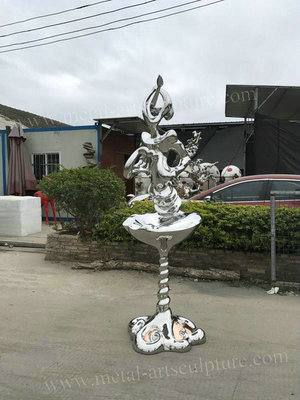 Antique Style Famous Abstract Sculptures / Outdoor Metal Art Sculptures For Yard