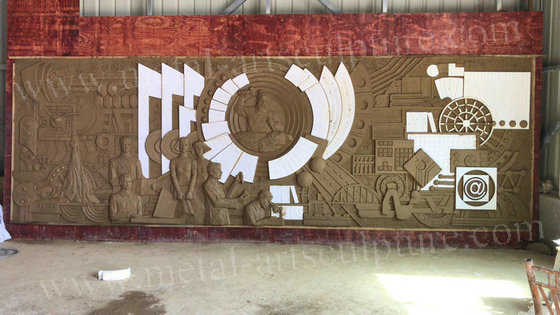 100% Handmade Bronze Garden Sculpture , 2m Height Contemporary Relief Sculpture