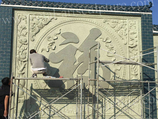 Impressive Copper Relief Sculpture , China Style Large Relief Sculpture