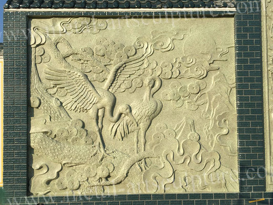 Impressive Copper Relief Sculpture , China Style Large Relief Sculpture