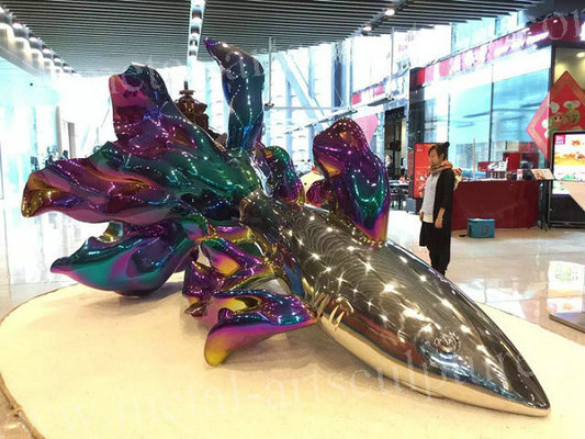 2m Height Modern Art Sculptures , Large Outdoor Metal Sculptures For Decor