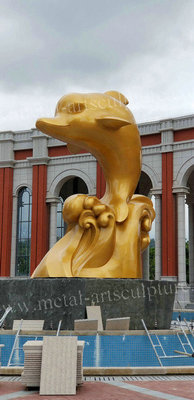 Amazing Modern Fiberglass Animal Sculptures Dolphin Shape 3 Meters Height