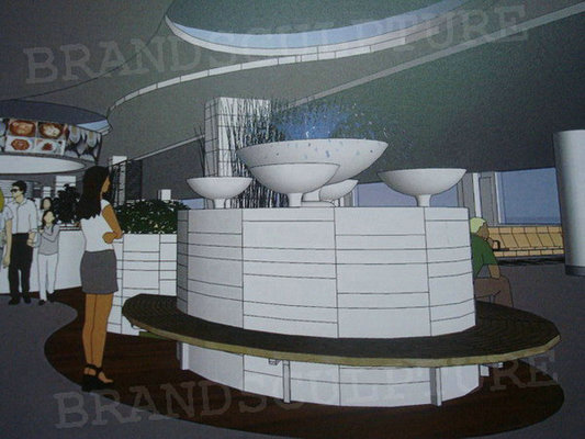 Painted Color Water Sculpture Fountains Contemporary Artwork ODM Accept
