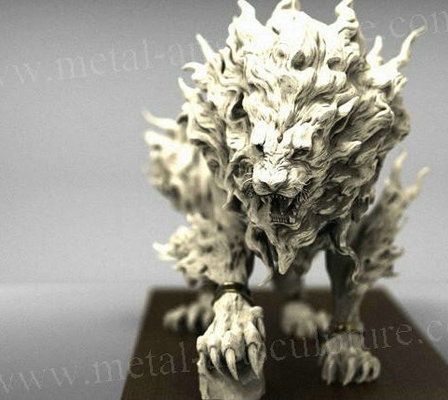 Yard Ornaments Fiberglass Animal Sculptures Abstract Roaring Lion Sculpture