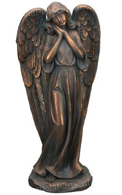 Art Garden Ornaments Statues Brass Outdoor Angel Statues Customized Size