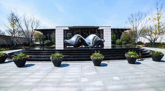Europe Stainless Steel Abstract Sculpture Circle Garden Design Ideal Metal Material