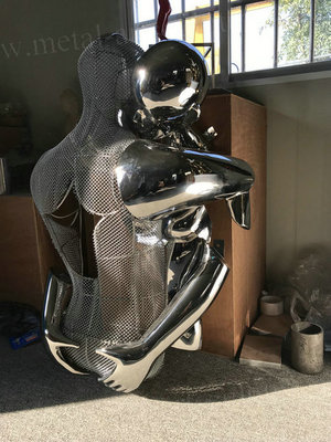 Impressive Metal Yard Sculptures Lover Figure Statue As Gallery Display