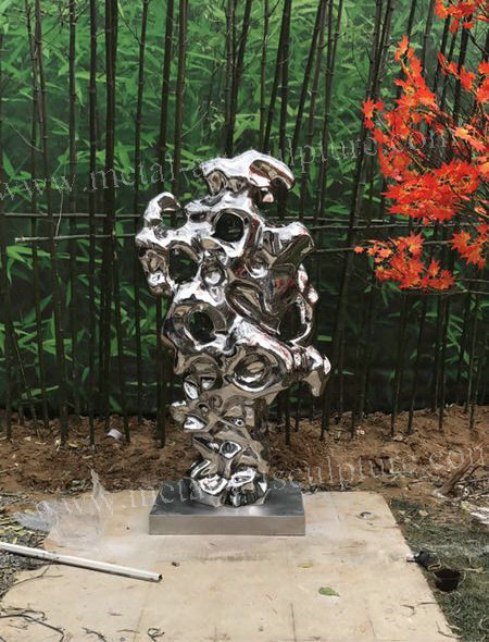 Garden Decor Abstract Metal Sculpture , Art Shape Contemporary Abstract Sculpture