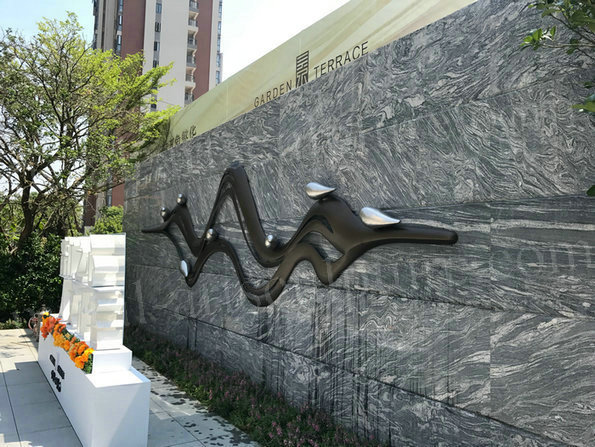 섬유유리 벽 기복 조각품 옥외 벽 장식 현대 벽 예술 조각품