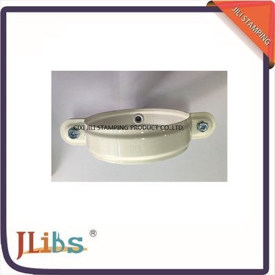 Galvanised Steel Lighter Cast Iron Pipe Clamps With White Coating