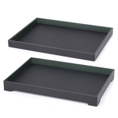 Free sample new design blackish green PMMA acrylic hotel bed tray
