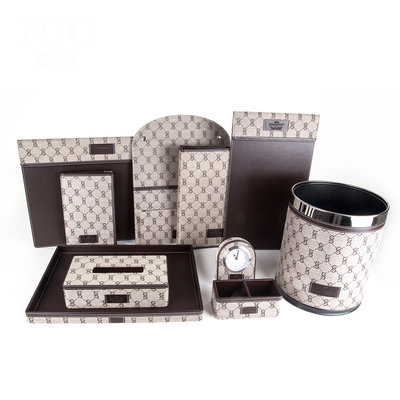 Free sample china manufacturer 5-star hotel real leather office desk pad