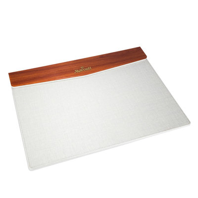 Free sample china manufacturer 5-star hotel real leather office desk pad