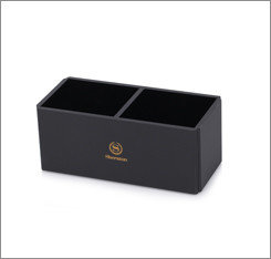 Factory supply hotel black rectangular  acrylic box acrylic hotel amenities tray
