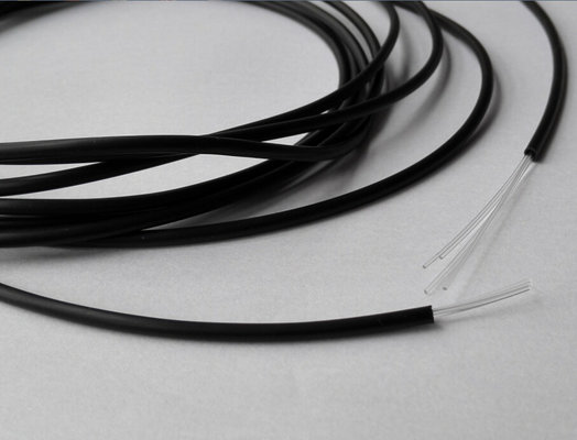 3 core 0.75mm end glow fiber optic light with black PVC jacket for lighting