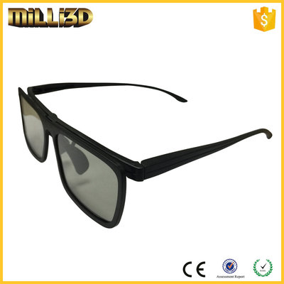 Circular or linear Polarized Disposable Universal 3D Glasses Cinema black color