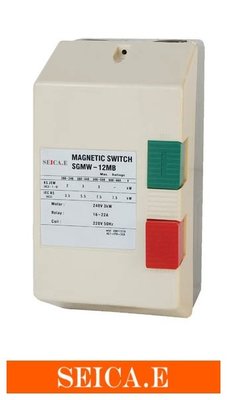 AC Motor Starter Switch , High Performance Silver Alloy Contacts Magnetic Safety Switch