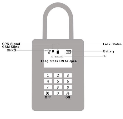 Waterpoof GPS Tracking Padlock For Container Live Tracking And Remote Door Control