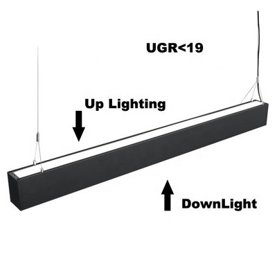 80W Indoor Linkable Recessed Linear LED Ceiling Lights For Home Office Studio Hospital