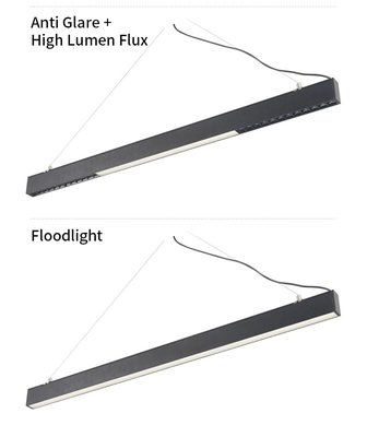 100LM/W 80W Dimmable Luminaire Recessed / Suspended LED Linear Lighting Up And Down