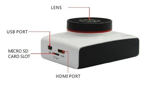 4 x Zoom WDR TFT SD Mini Full HD 1080P Car DVR Camera Recorder DC 5V / 1000MA