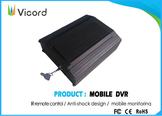 Mobile Monitoring 4 Channel Mobile DVR , Hard Disk Storage Realtime Playback DVR