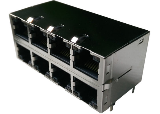 1-1840275-1 POE RJ45 Connector 2x4 MAG45 10/100 POE Circuit W/Leds 1-1840275-2