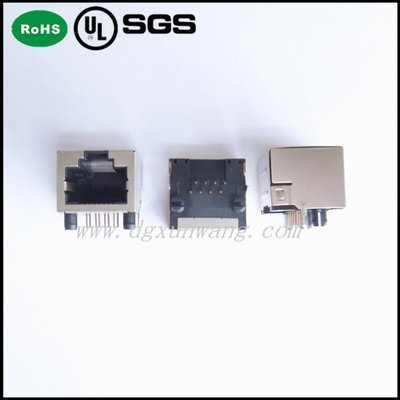 rj45 modular jack 1 x 1 Tab-up 90 Degree RJ45 Connector / Modular RJ45 Jack Right Angle