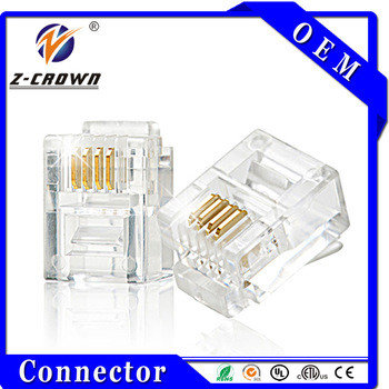 Cat3 Cat5 Cat5e Cat6 Unshielded/Shielded Connector RJ45 And RJ11
