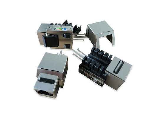 STP Shielded Cat 6 RJ45 Modular Connector / Keystone Jack , 90 Degree