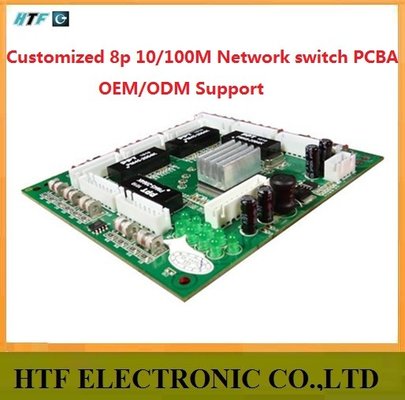 OEM 8 Port 10/100M 4Pin- connector Mulitmedia Unmanaged LAY2 PCBA Module Full duplex 5P Ethernet Network SWITCH
