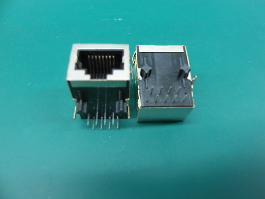 W / O 100Base Lan 8 Pin RJ45 Connector Right Angle With LEDS Transformer