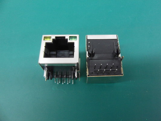 Fiber Optic Transceiver / Receiver LED RJ45 Connector With Integrated Magnetics Shielded