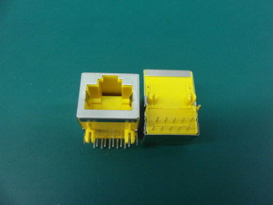 Silver W / O MODEM 10 Pin RJ45 Connector , Right Angle RJ-45 Single Port