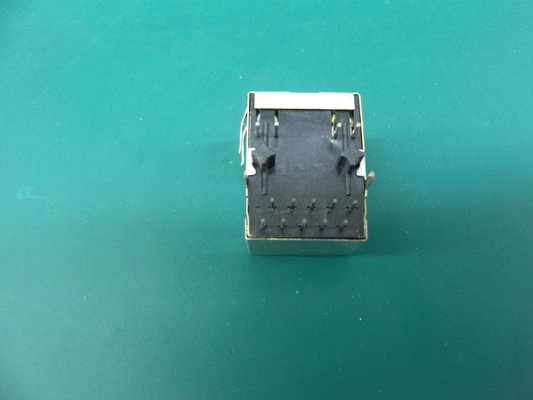 10 / 100 / 1000 Base-T LED RJ45 PCB Connector Rohs Compliant 1 X 1 Port 21.3mm