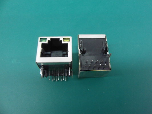 8P8C Right Angle Magnetic RJ45 Jack For PC Boards TAB UP HR871181A