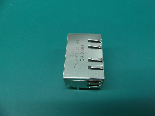 1000M IEEE 1 x 2 Port 90 Degree RJ45 Receptacle Module For Transceiver TAB Down