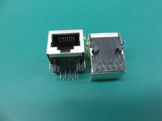 Crimp Fiber Optic Magnetic Shielded RJ45 Connectors Length 21.3mm KRJ-141NL