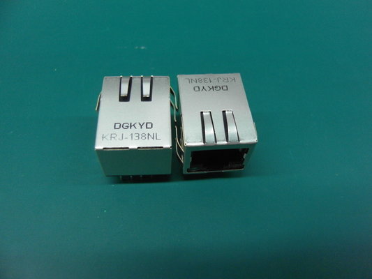 Single Port Cat5 Shielded 90 Degree RJ45 Jack With LED Internal Magnetics