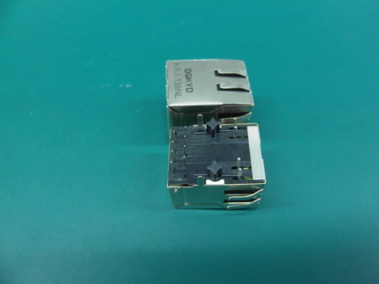Single Port Cat5 Shielded 90 Degree RJ45 Jack With LED Internal Magnetics