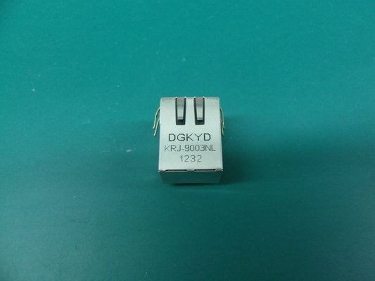 LED 10 / 100 / 1000Base POE PCB Connector RJ45 Single Port 90 Degree Tab-Down